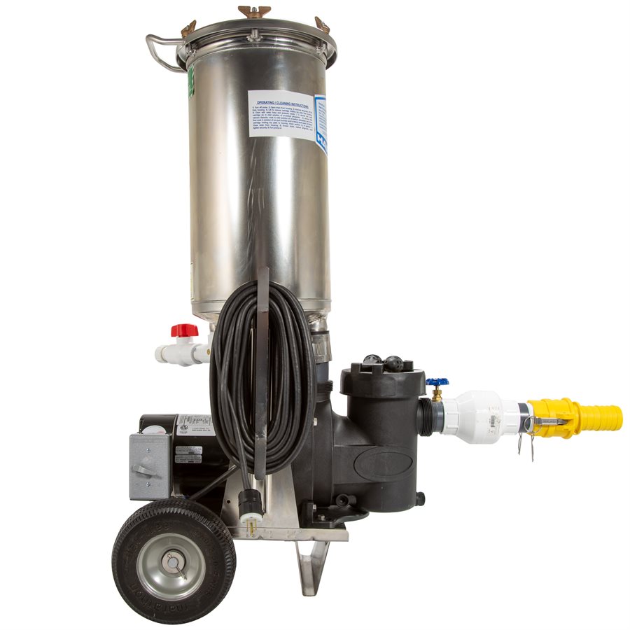 Electric Commercial Filter Vacuum, .98 THP, 105 Sq Ft Filter Area