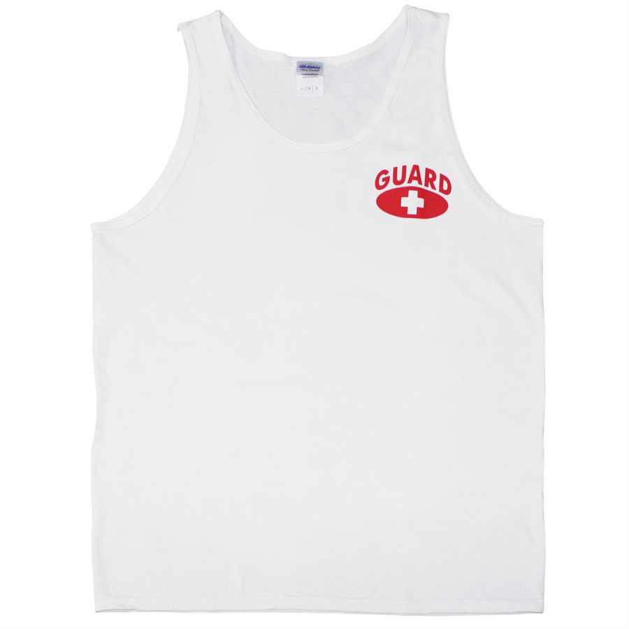 Lifeguard Tank Top, White, Large