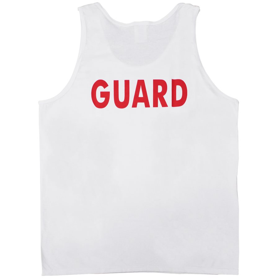 Lifeguard Tank Top, White, Large