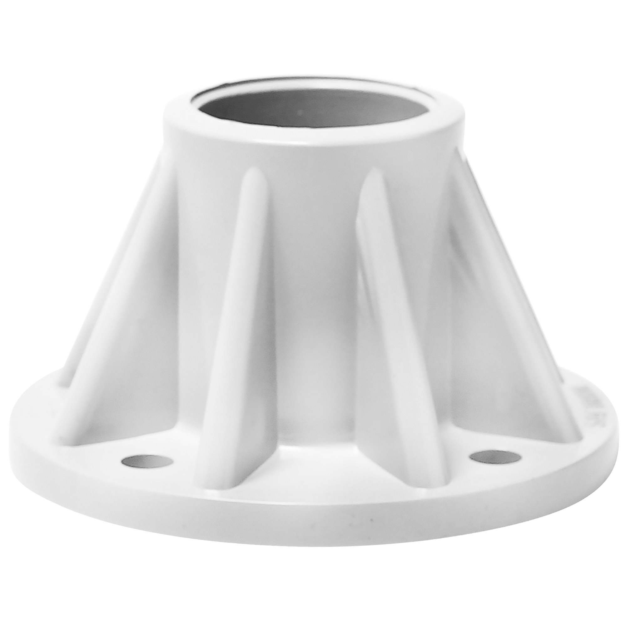 3" Vinyl Surface Mounting Base, White