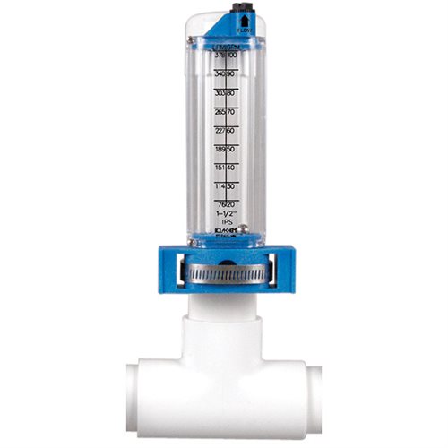 Rola-Chem Vertical Mount Flow Meter for PVC Pipe, 1"