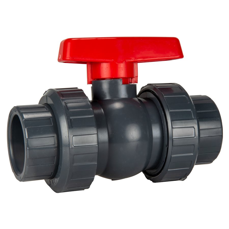 Hayward True Union Compact Ball Valve, Gray 1.5"
