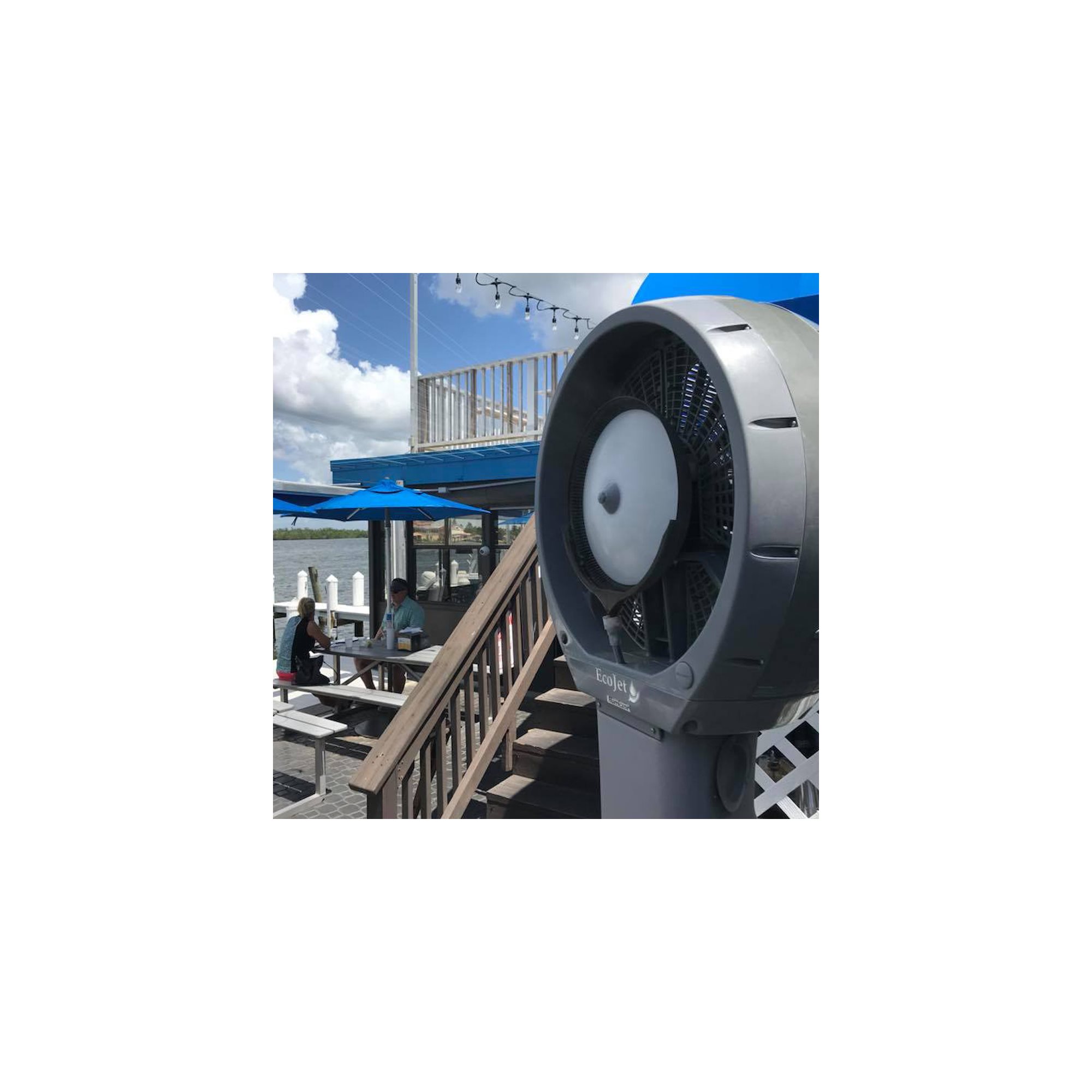 EcoJet Cyclone Portable Misting Fan, 26 Gallon Reservoir, Gray