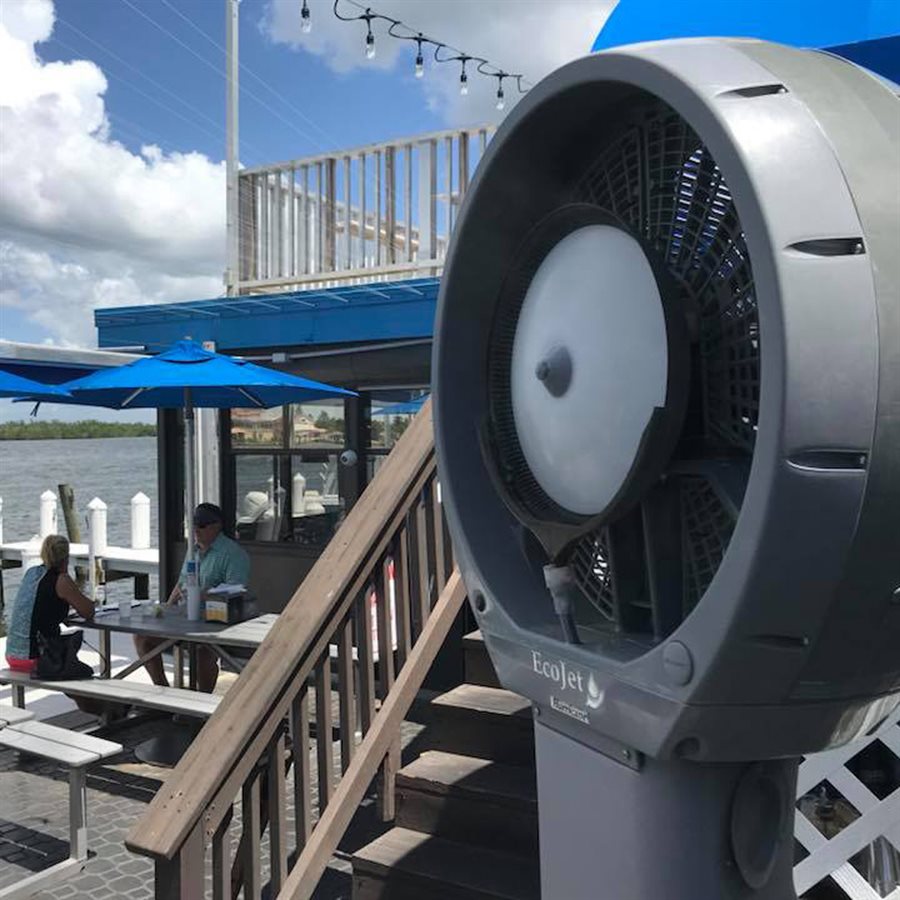 EcoJet Cyclone Portable Misting Fan, 26 Gallon Reservoir, Gray