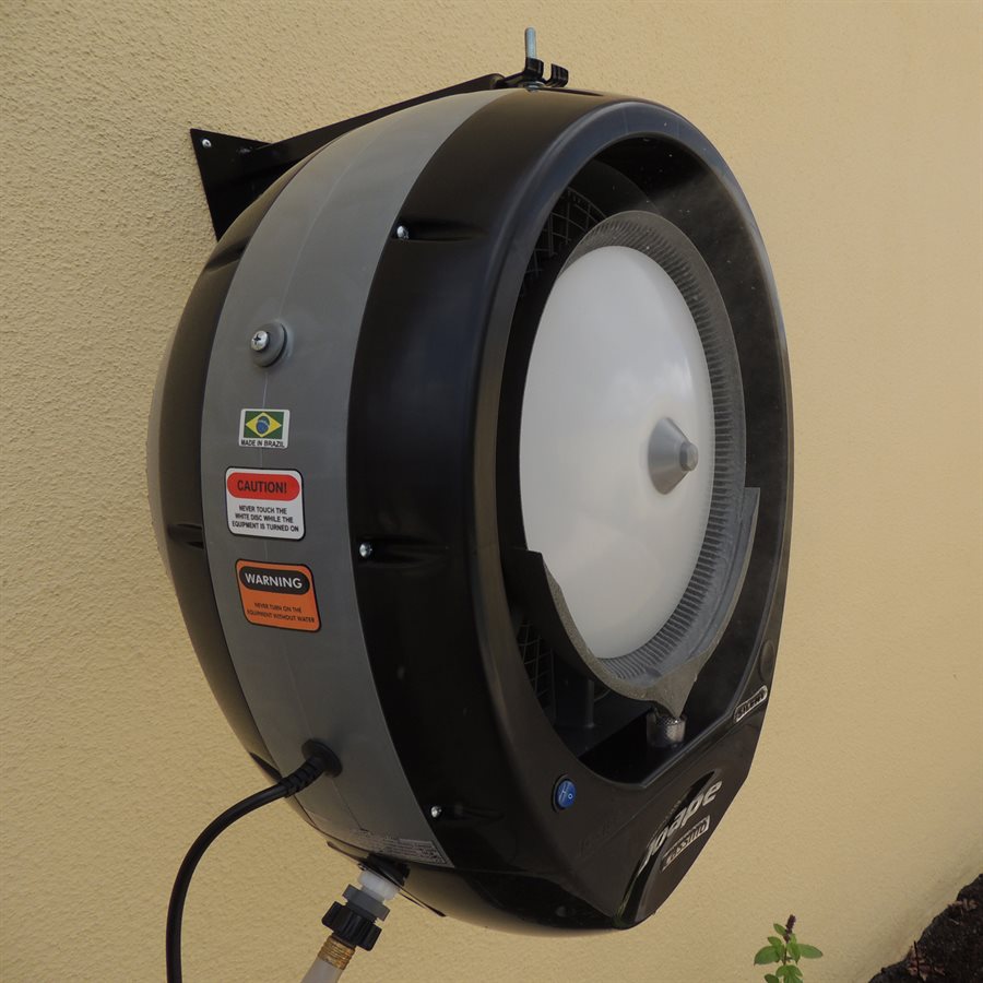 EcoJet Hurricane Wall Mount Misting Fan, Black