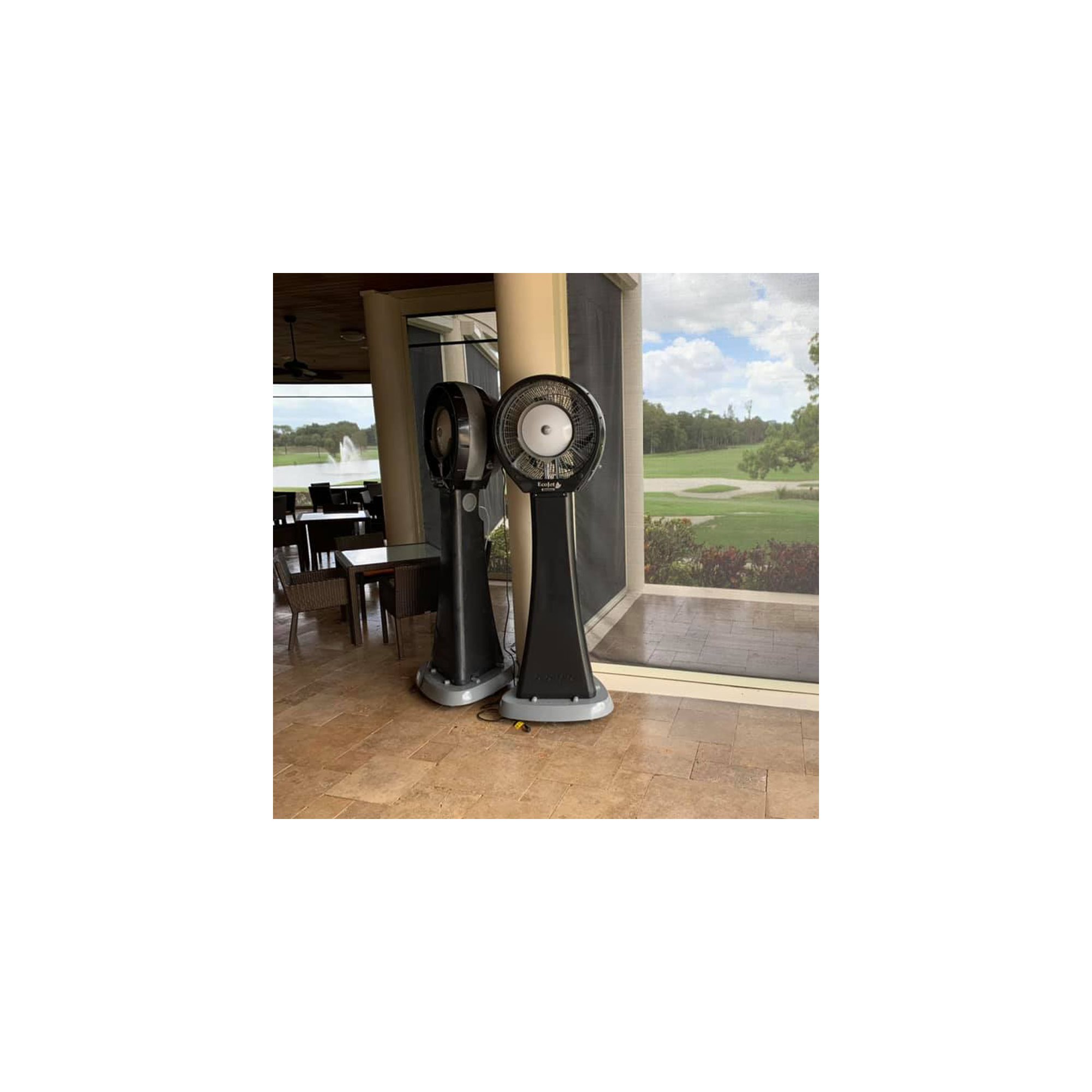 EcoJet Hurricane Portable Misting Fan, 26 Gallon Reservoir, Black