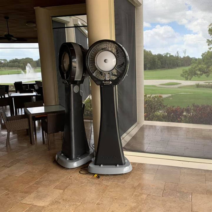 EcoJet Hurricane Portable Misting Fan, 26 Gallon Reservoir, Black