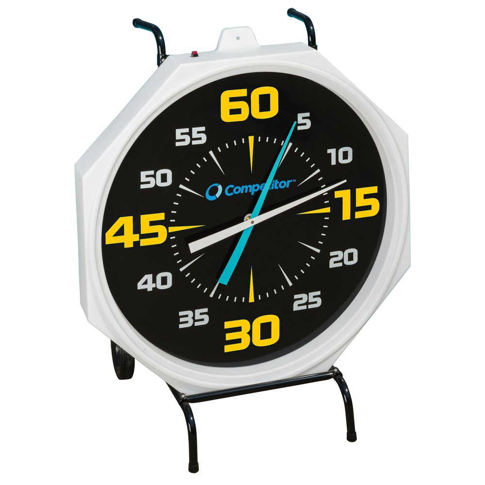 Competitor 31 inch Pace Clock, Battery Operated, Black Face