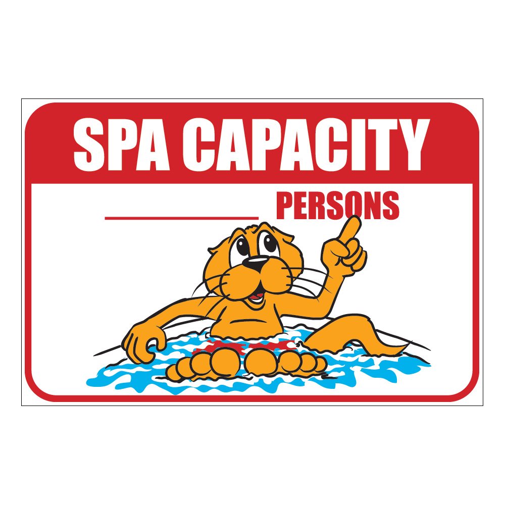 Sign - Spa Capacity 12" x 18"