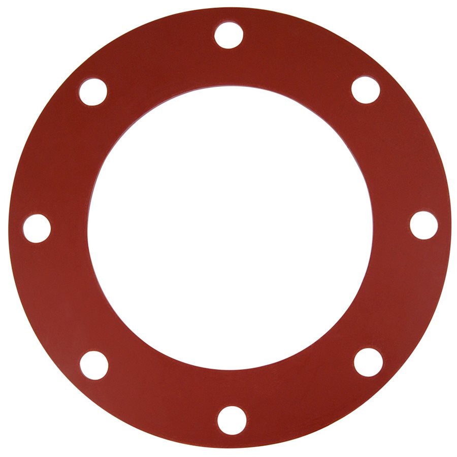 Valve / Flange Gasket, Red Rubber, 8"