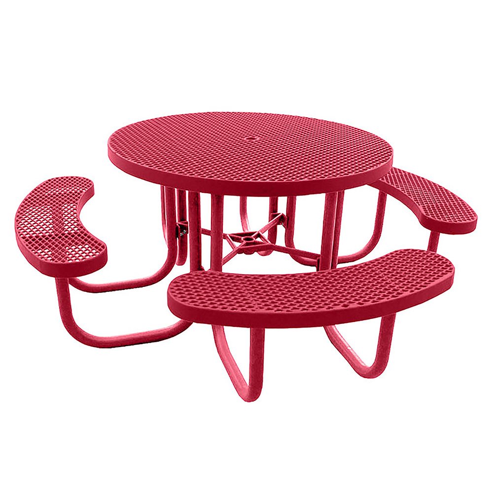 Premier Polysteel 4 ft Round Table, 3-Seat, Free Standing